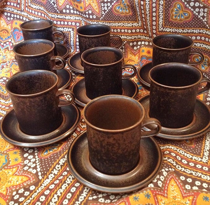 Coffee mugs that have seen more morning conversations than a therapist. Their earthy tones and sturdy build speak to an era before disposable culture.