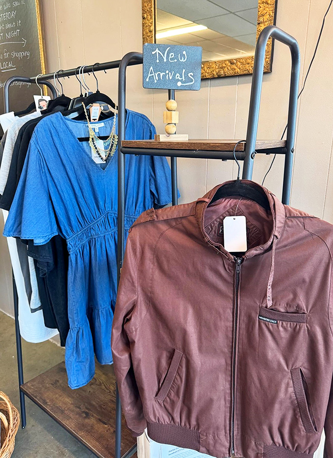 Fashion finds that prove style is cyclical. That blue dress and brown jacket have already been "vintage" and "modern" multiple times in their lifespan.