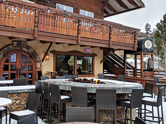 Alpine architecture meets outdoor dining&mdash;where the fresh mountain air serves as the perfect appetizer for every meal.