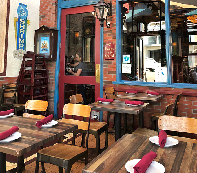 Outdoor tables where ocean breezes enhance every bite, proving that fresh air is the secret ingredient California dining has mastered.