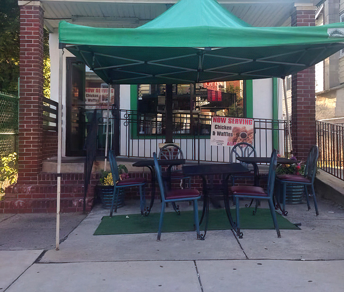 The outdoor patio provides a perfect perch for enjoying your chicken feast while watching Wilmington life unfold around you.