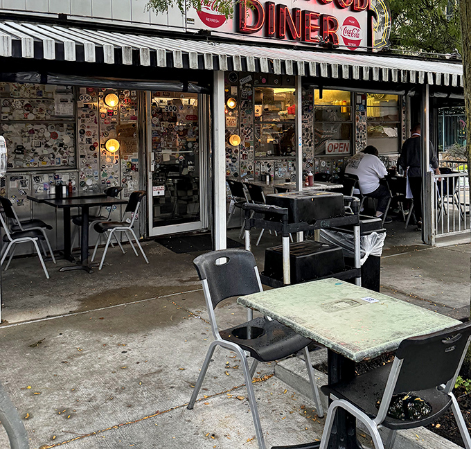 The outdoor seating area&mdash;where fresh air meets comfort food and people-watching becomes an Olympic sport.