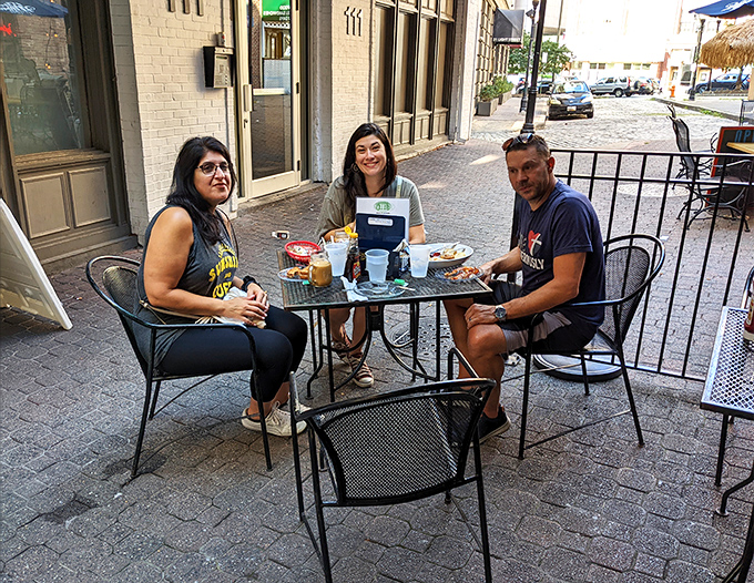 The outdoor patio offers prime people-watching on cobblestone streets&mdash;a perfect urban oasis for enjoying Maryland's fleeting perfect weather days.