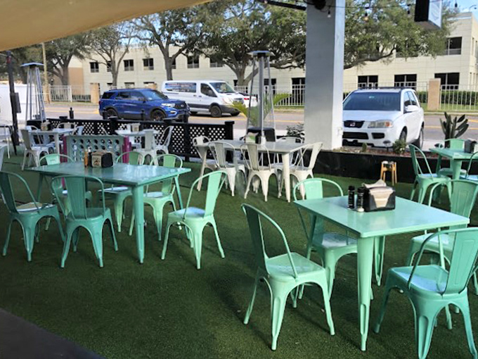 Mint-green tables under Florida skies&mdash;where sandwiches taste even better with a side of vitamin D.