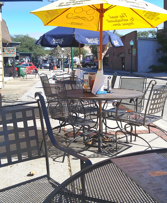Outdoor seating that captures Summerville's small-town charm. Where conversations flow as easily as the sweet tea on a sunny afternoon.