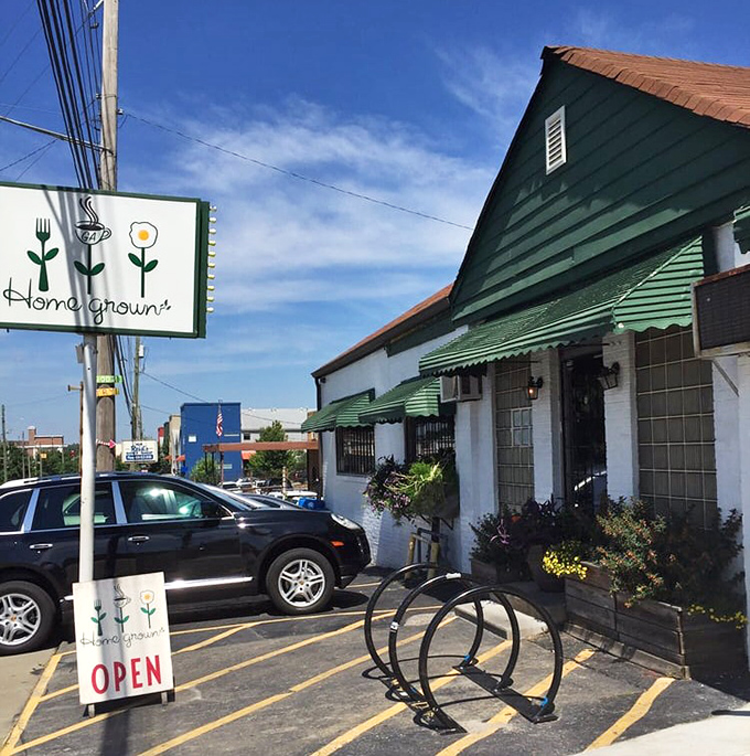 The sign promises three things: home, grown, and open&mdash;three words that have never sounded more appealing on a sunny Atlanta morning.