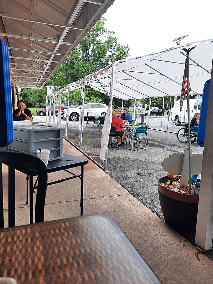 Outdoor dining under canvas&mdash;where pandemic adaptations became permanent pleasures. Delaware weather permitting, of course.