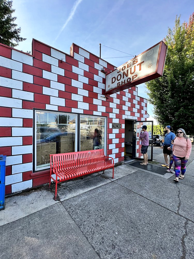 The line outside Joe's isn't just people waiting&mdash;it's a community of soon-to-be-friends united by the universal language of "I need that donut now."