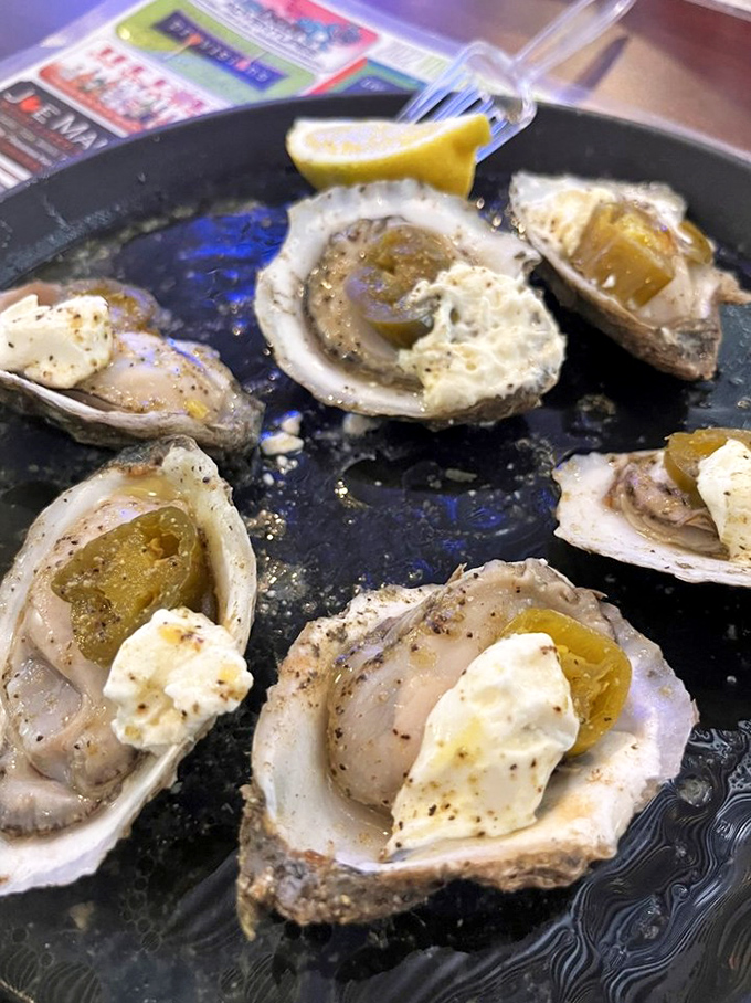 Oysters with just the right toppings&mdash;proof that sometimes even perfection can be improved upon with a little creativity.
