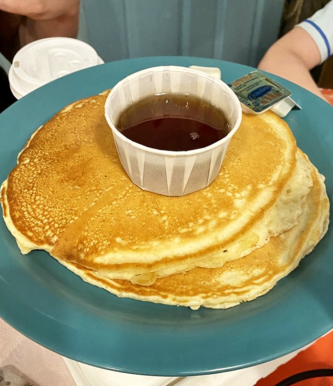 Pancakes so fluffy they could double as pillows, served with syrup for the sweetest dreams.