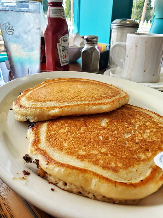 Pancakes so perfectly golden they look like they've been practicing for this photoshoot their entire flour-based lives.
