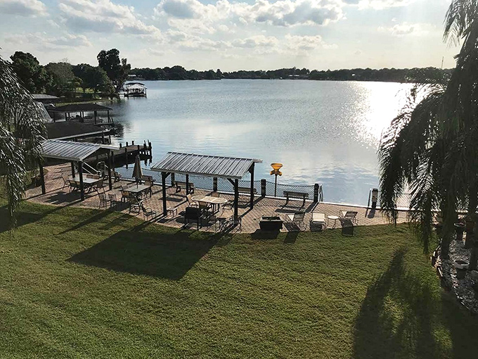 Lakeside relaxation spots offer the perfect setting for afternoon conversations or simply watching the world float by.