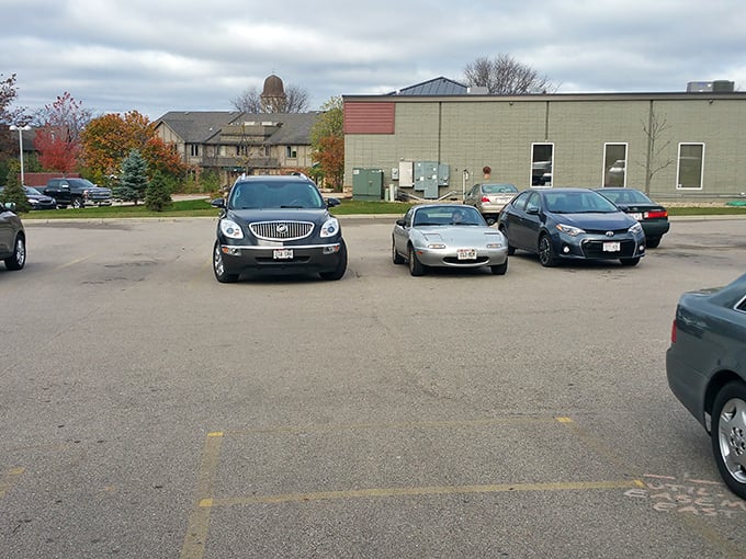 Even the parking lot tells a story&mdash;where vehicles wait patiently while their owners embark on indoor expeditions of discovery.