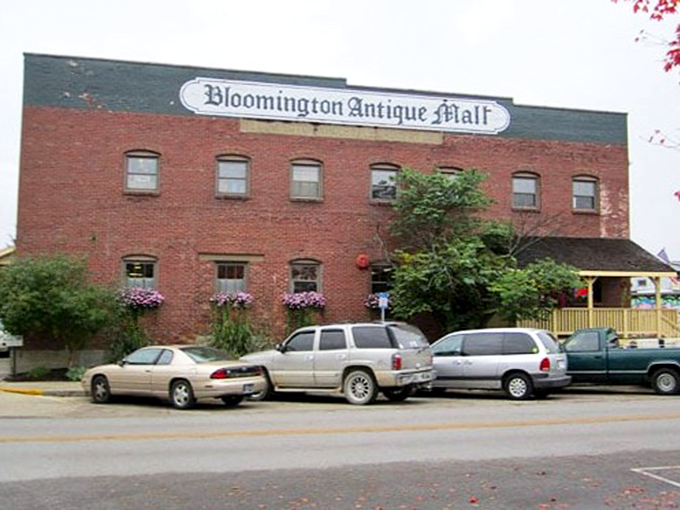 The unassuming exterior hides a universe of treasures. Like a book with a plain cover, it's what's inside the Bloomington Antique Mall that captivates.