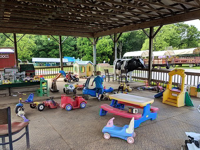 Childhood paradise under roof &ndash; where tiny tractors meet big imaginations and not a screen in sight. Play the old-fashioned way!