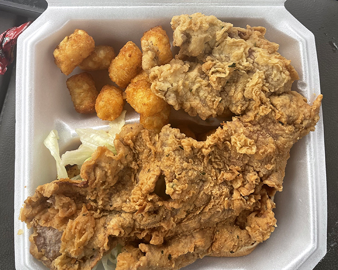 A pork tenderloin sandwich that's bigger than your head and twice as satisfying as your last relationship.