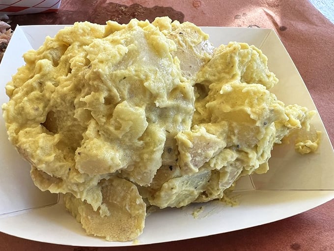 Potato salad that doesn't try to reinvent the wheel&mdash;just makes it creamier, tangier, and impossible to stop eating. 