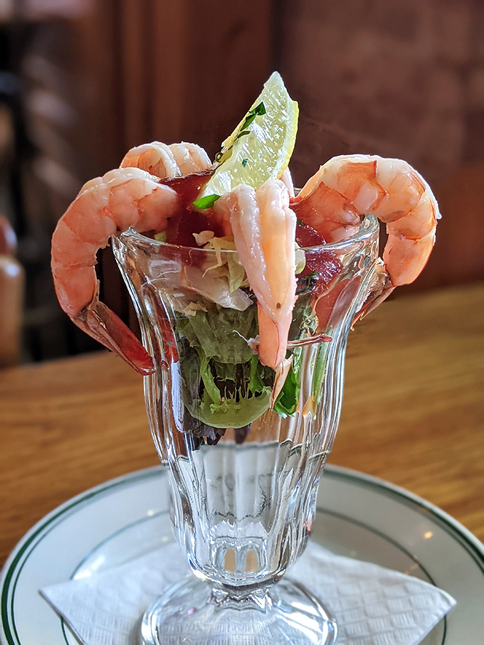 Shrimp cocktail elevated to art form. These prawns are so fresh they practically introduce themselves before diving into the sauce.