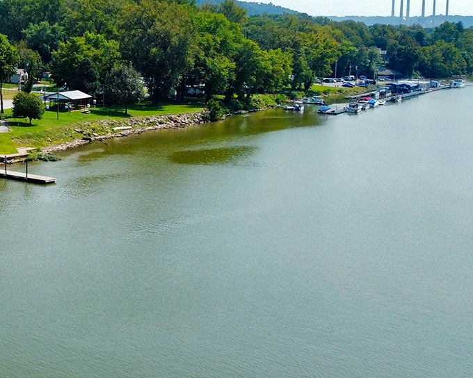 The Ohio River flows lazily past Ripley's shores, a liquid highway that once brought commerce and now brings peaceful moments to those wise enough to pause. 