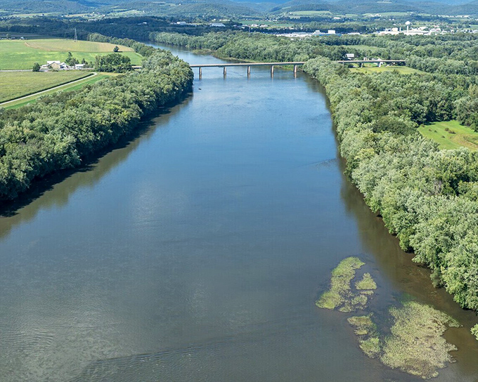 The Susquehanna River flows like a blue ribbon around Muncy's edges, offering both recreation and moments of tranquil reflection.