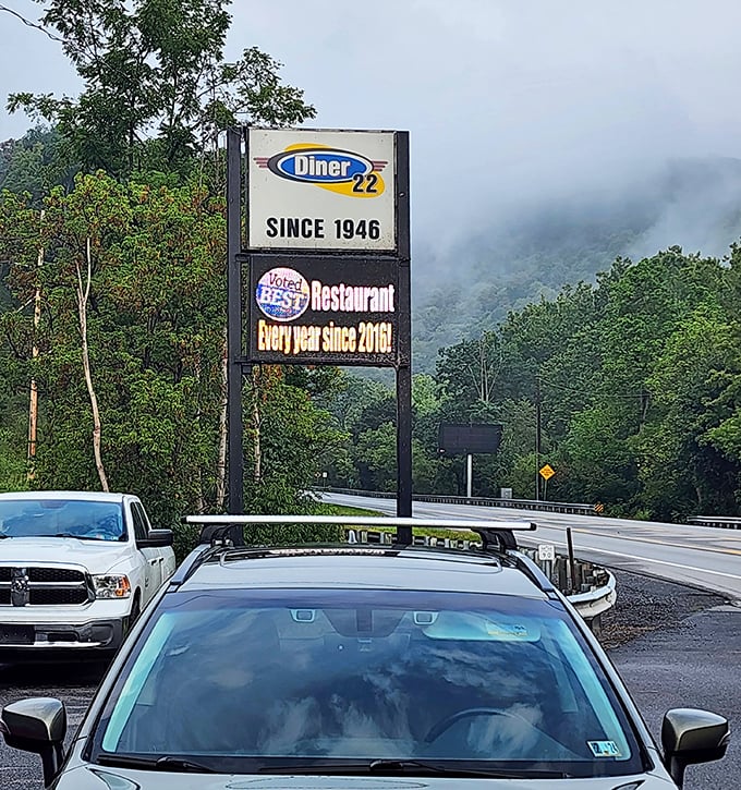 Since 1946! The roadside sign promises what Pennsylvania locals already know—this place has stood the test of time for good reason.