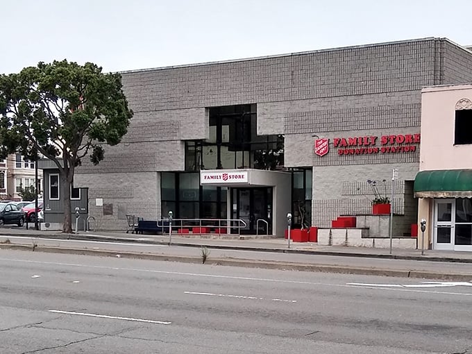 The Salvation Army Family Store stands as an unassuming landmark on Geary Boulevard, a beacon for bargain hunters and treasure seekers alike.