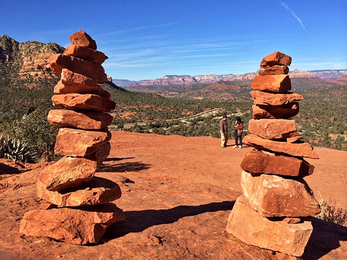 Stone towers stand as silent sentinels, marking the way for hikers while reminding us that balance is always worth striving for.