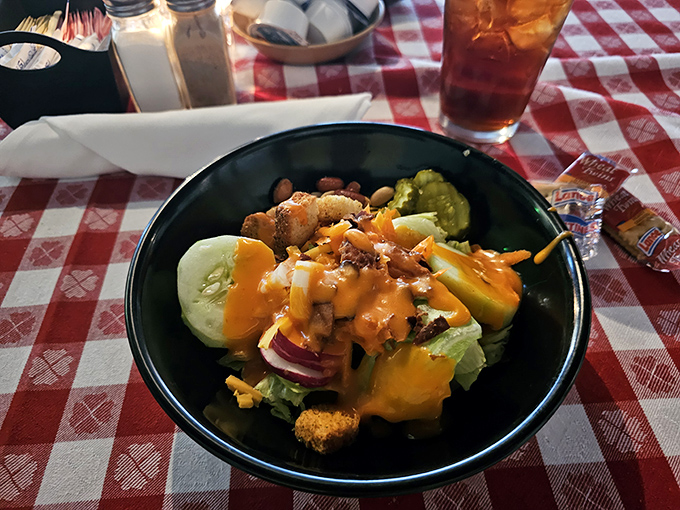 This isn't just a salad; it's the opening act that knows its role—fresh, colorful, and happy to let the headliner shine.