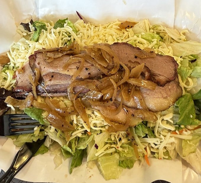 Barbecue goes formal with this brisket salad. It's what happens when your doctor says "eat more greens" and you respond with "challenge accepted."