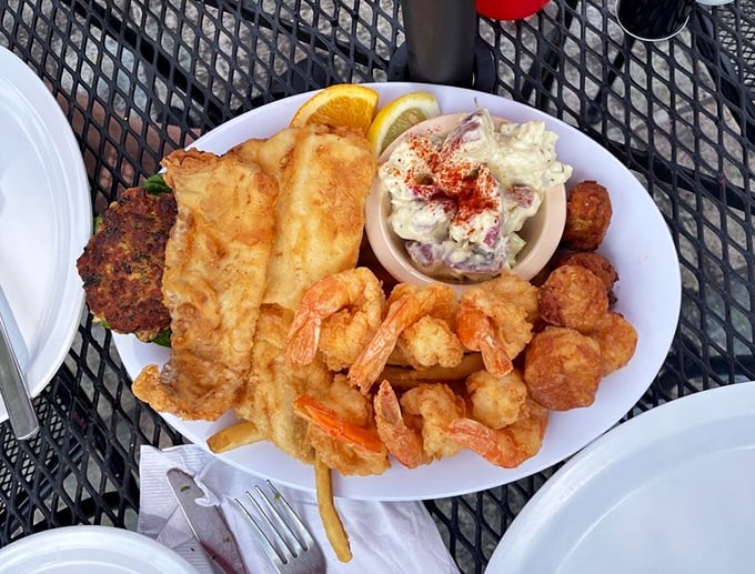 The seafood platter that answers the eternal question: "Why choose one when you can have it all?"