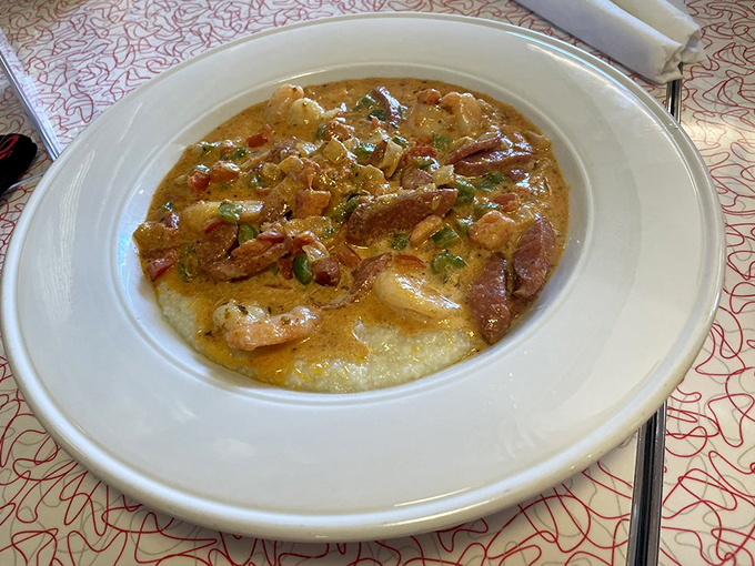 Shrimp and grits that would make a Southerner weep with joy&mdash;creamy, savory, and proof that comfort food knows no geographical boundaries.