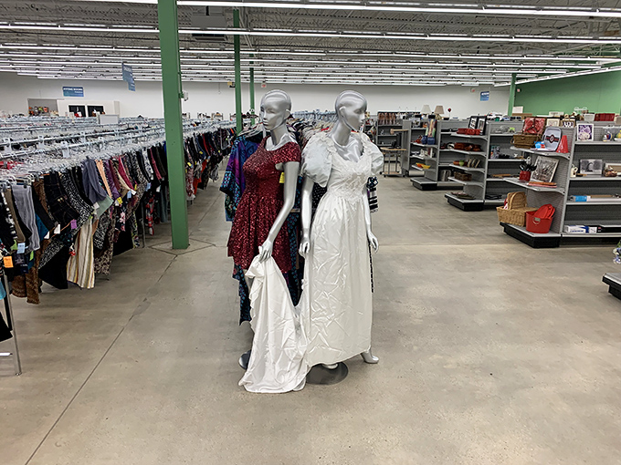 The spacious layout with clear signage transforms what could be chaos into an organized shopping experience worthy of retail therapy.