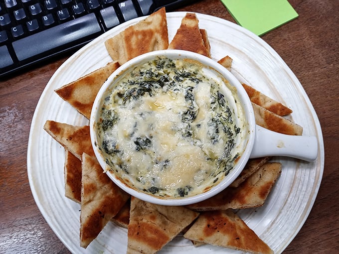 While not the typical Texas Tavern fare, this creamy spinach dip represents the evolution of comfort food&mdash;same philosophy, different generation.