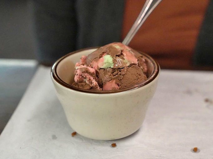 That spumoni ice cream isn't just dessert&mdash;it's the perfect cool, sweet finale to a meal built around fire and smoke.