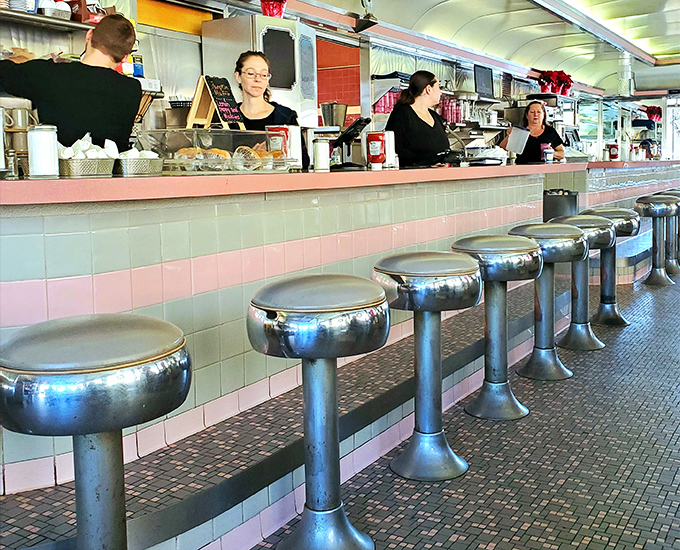 The staff works with the synchronized precision that comes only from years of experience, turning breakfast orders into edible art.