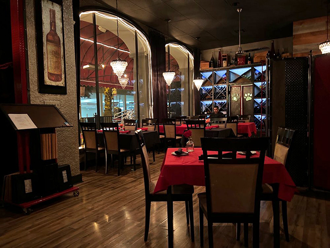 The dining room's warm glow transforms an ordinary evening into something that feels remarkably like being in on a wonderful secret.