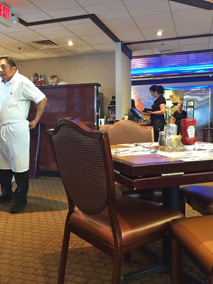 The staff moves with practiced efficiency, orchestrating the dining experience like conductors of a delicious symphony.