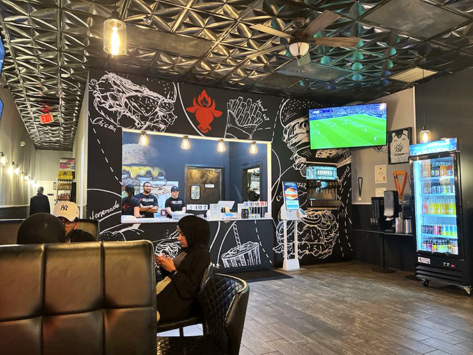 Sports on the screen, burgers on the table&mdash;this is what civilized society looks like at its finest hour.