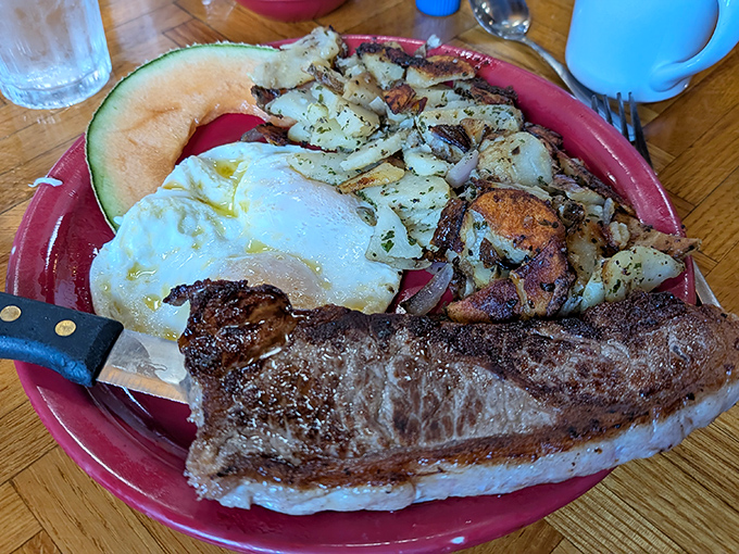 This isn't just steak and eggs&mdash;it's the breakfast of champions who plan to conquer mountains, or at least a serious afternoon nap.