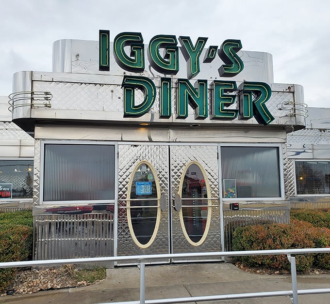 The distinctive oval doors and vintage signage aren't retro by design&mdash;they're authentic by survival. A true Route 66 landmark.