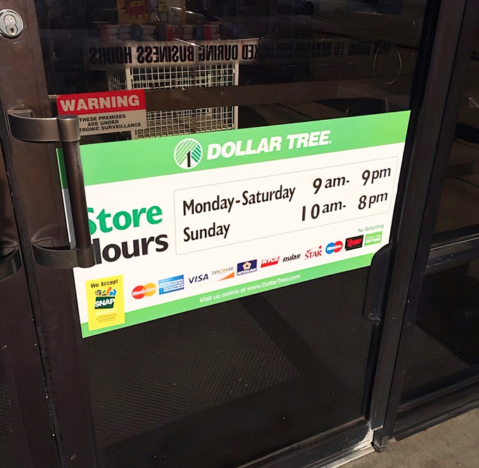 Store hours generous enough to accommodate both early birds and night owls&mdash;because bargain hunting shouldn't require scheduling acrobatics.