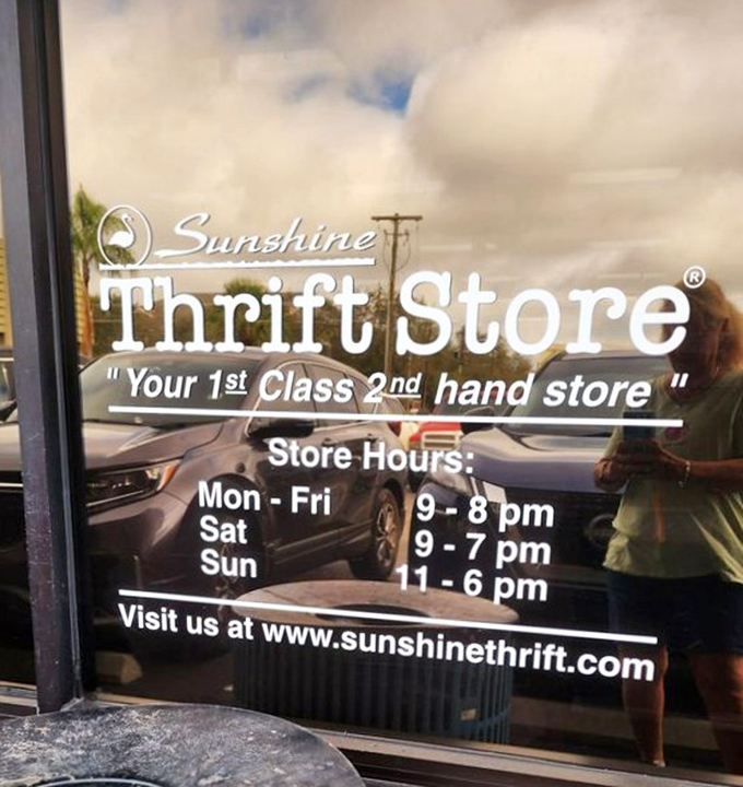 Your 1st Class 2nd hand store isn't just a slogan&mdash;it's a promise kept seven days a week. Even Sunday brings bargain-hunting opportunities.