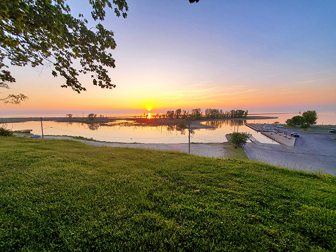 Lake Erie sunsets paint the sky in watercolor hues, creating the kind of moment that makes you forget to check your phone.