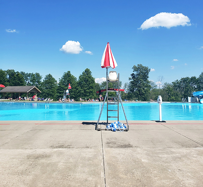Summer's ultimate refreshment station. Nockamixon's swimming pool offers a chlorinated alternative when the lake looks tempting but swimming isn't permitted.