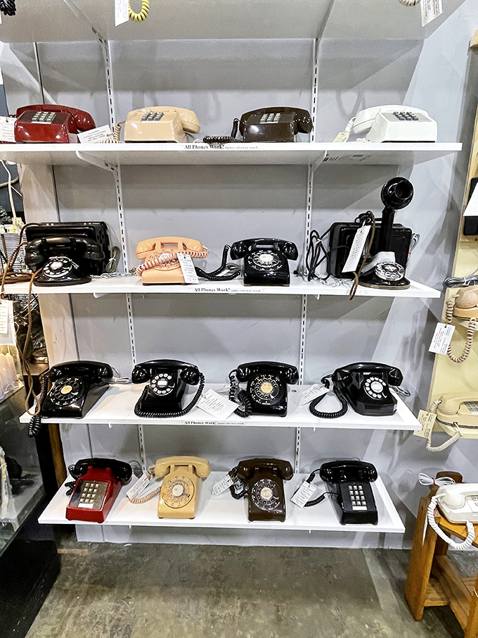 Hello? Yes, it's the 20th century calling! This rotary phone collection reminds us when "hanging up" was a physical action.