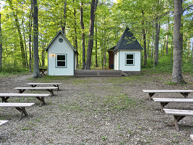 Charming cottages nestled among towering trees offer a whimsical alternative to castle accommodations. Hansel and Gretel would approve&mdash;minus the witch.