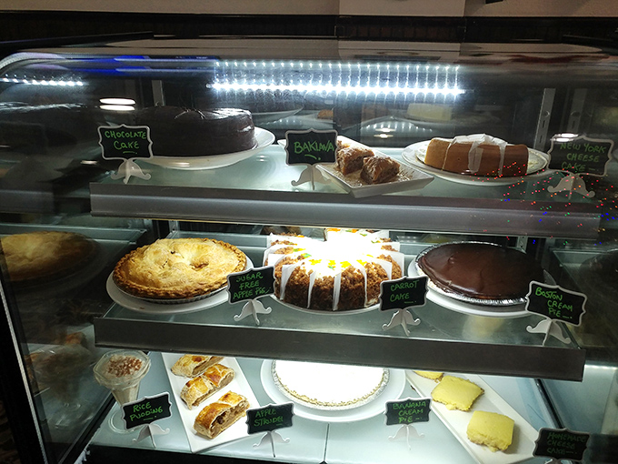 The dessert case &ndash; where willpower goes to die a delicious death. From carrot cake to chocolate cream pie, these sweet finales make saying "I'm full" a beautiful lie.
