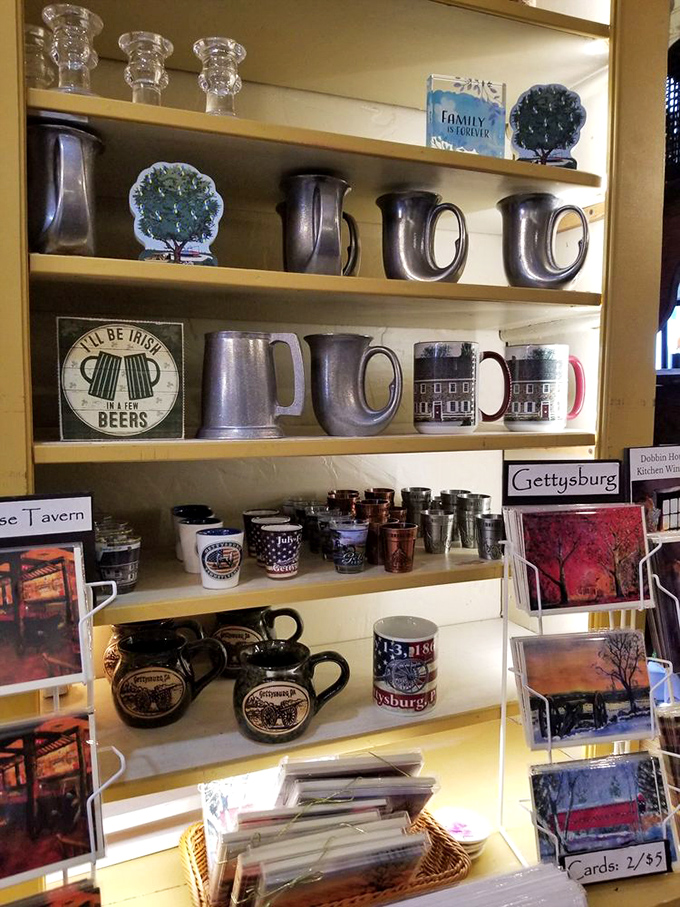 Souvenirs that let you take a piece of history home &ndash; though the mugs won't make your coffee taste as good as it does in the tavern.
