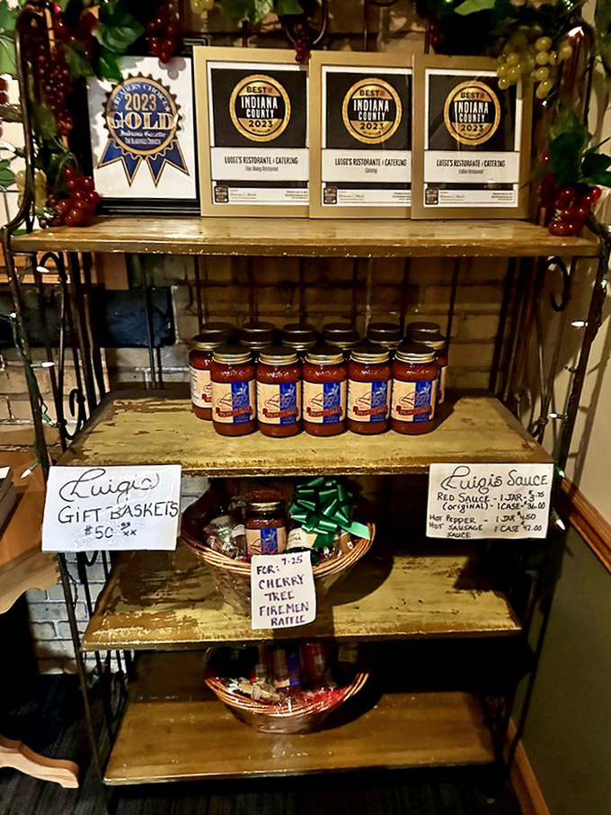 Those sauce bottles aren't just condiments&mdash;they're liquid souvenirs, letting you take a taste of Luigi's magic home until your next visit.