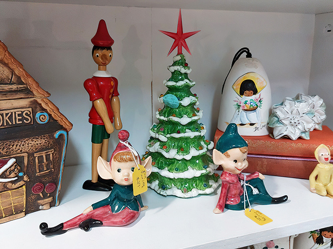 Christmas decorations from the mid-century &ndash; when elves were slightly creepy, trees were ceramic, and holiday magic was manufactured with charming imperfection.
